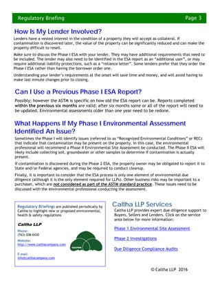Phase 1 Environmental Site Assessment Buyer's Guide | PDF