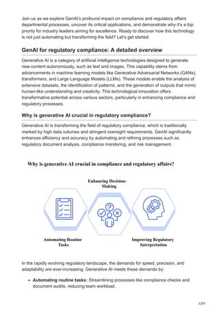 Use of generative AI for regulatory compliance | PDF