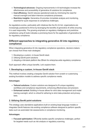 Use of generative AI for regulatory compliance | PDF