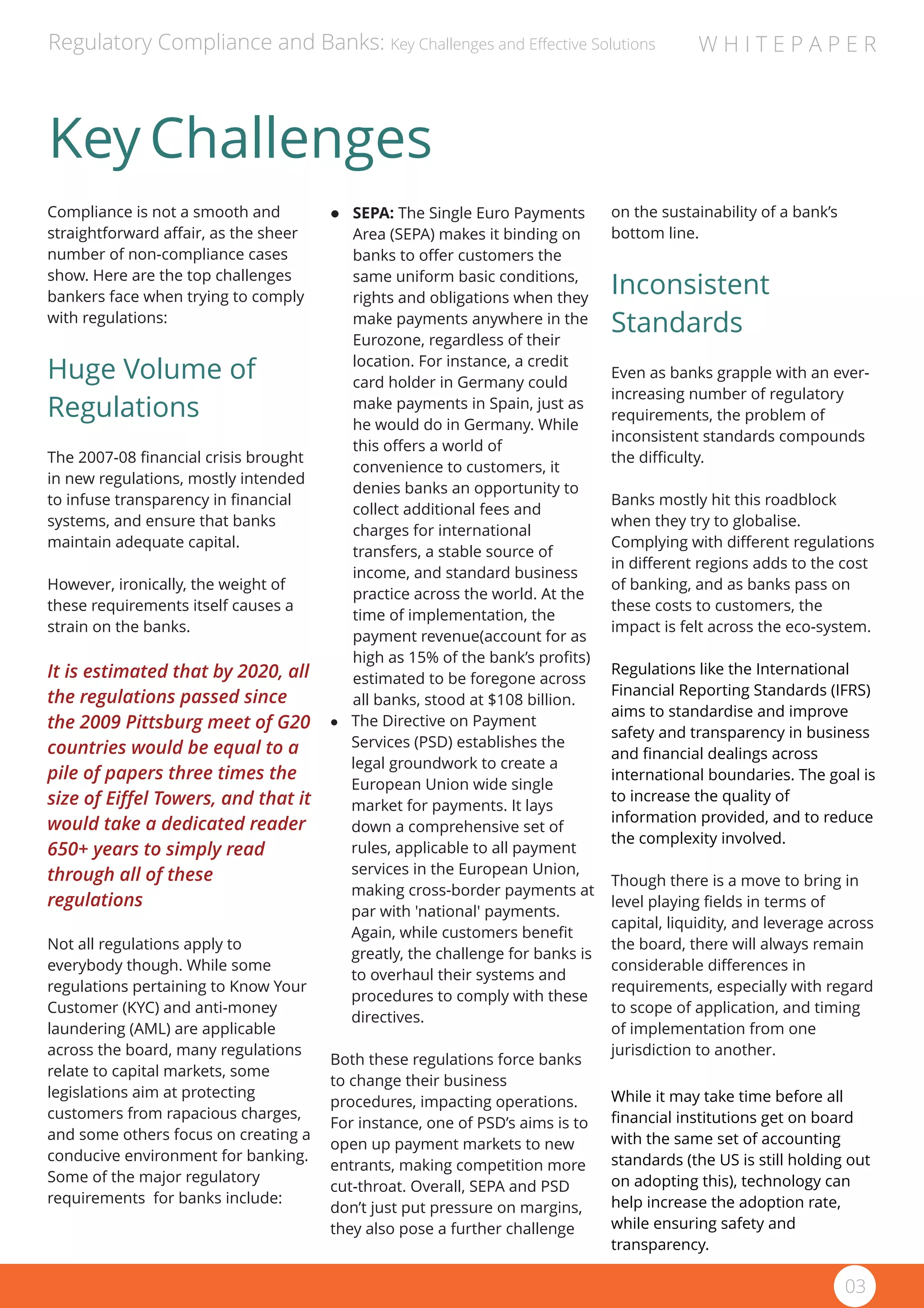 Regulatory compliance and banks | PDF