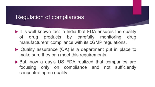Regulatory compliance and Benchmarking.pptx | Pharmaceutical Industry | Industries