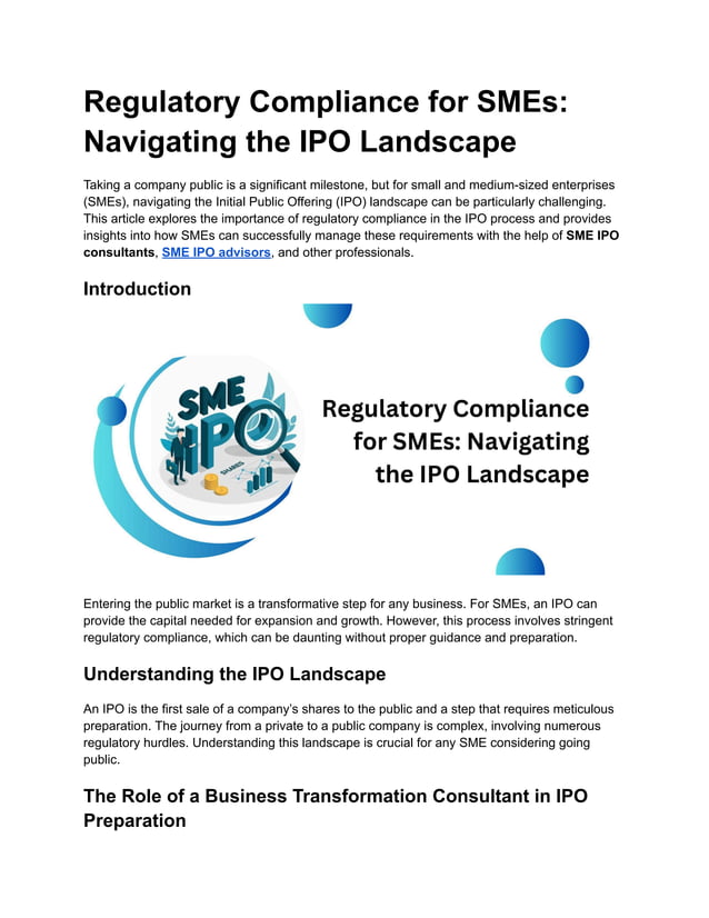 Regulatory Compliance for SMEs_ Navigating the IPO Landscape.pdf