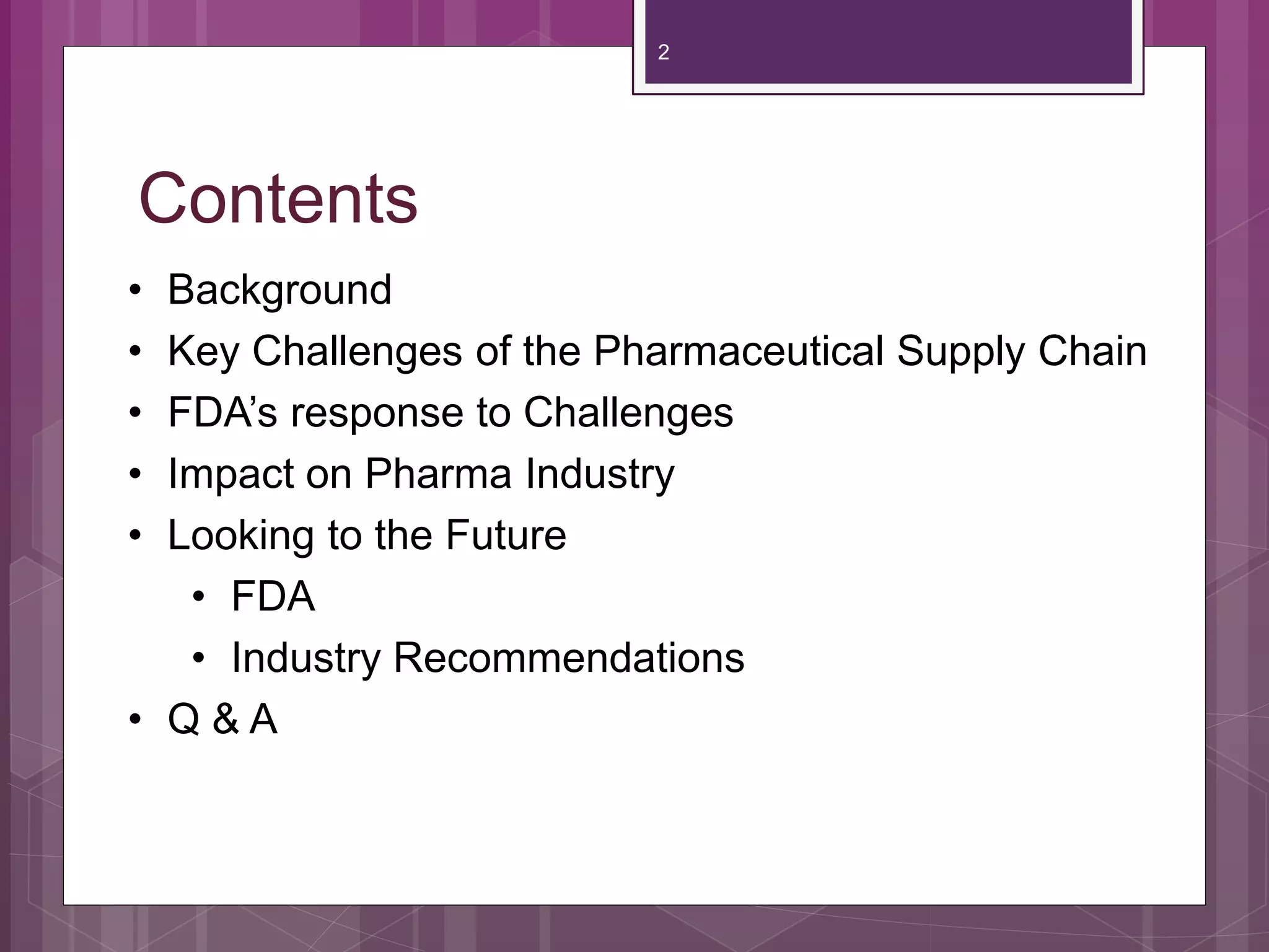 Regulatory Compliance in the Pharmaceutical Supply Chain | PPTX