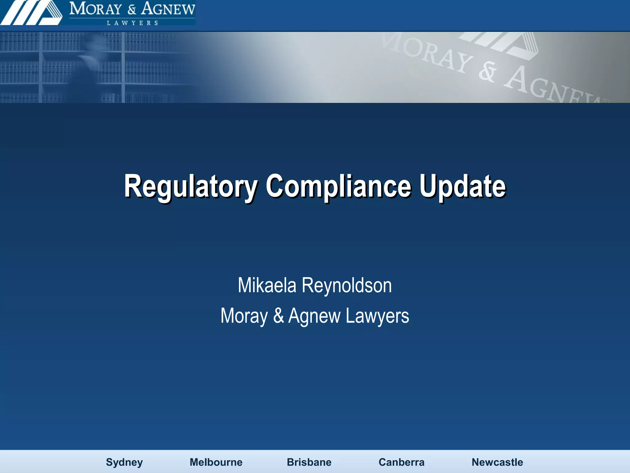 Regulatory compliance update | PPT