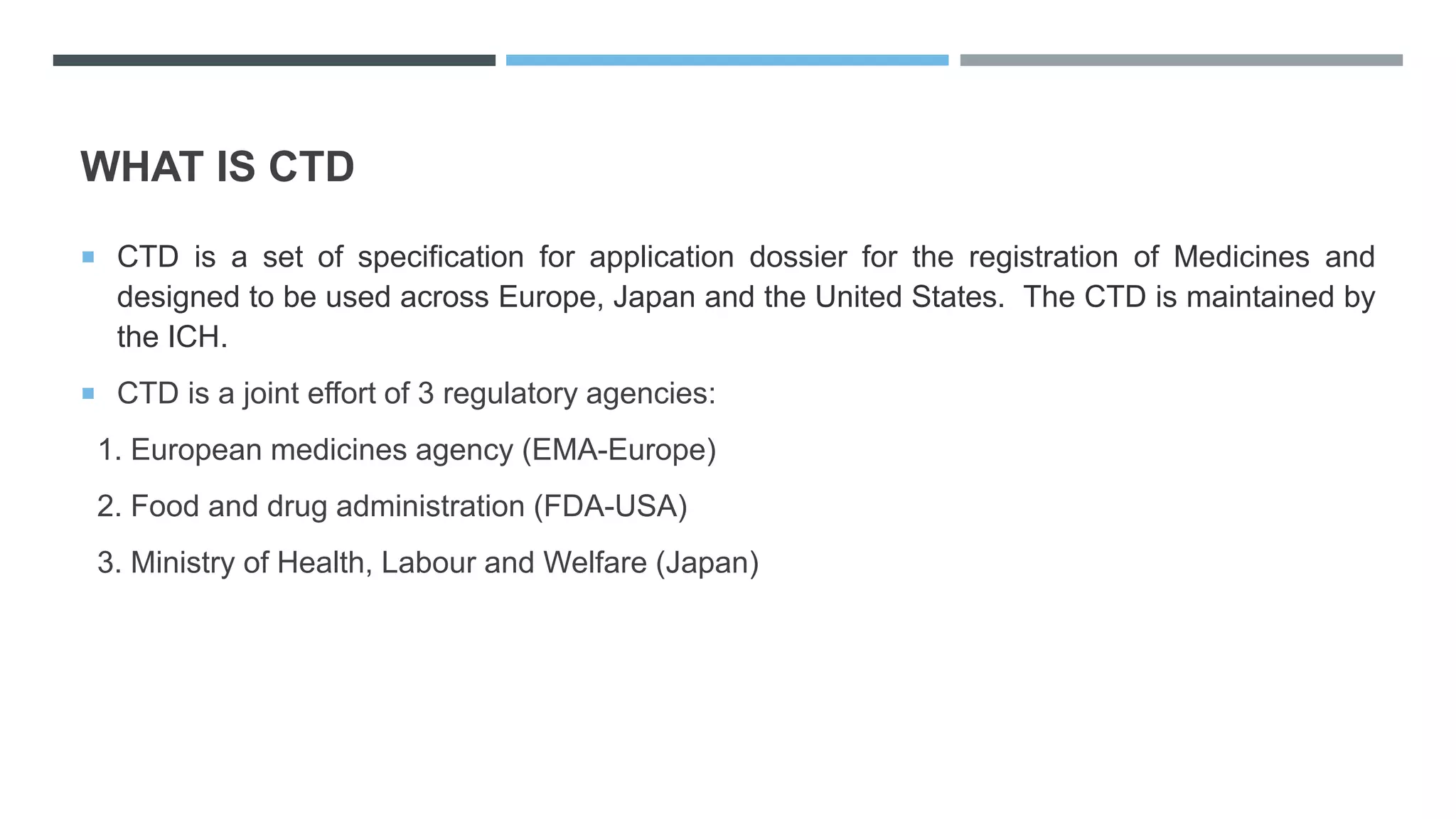 Regulatory dossier preparation and submission as per CTD format | PPTX