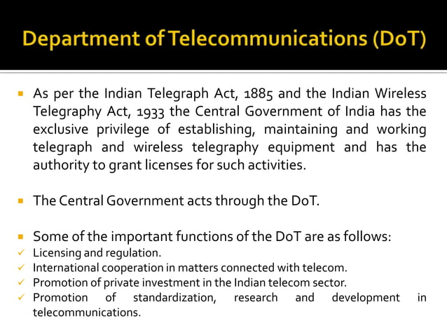Regulatory framework of telecommunication | PPTX