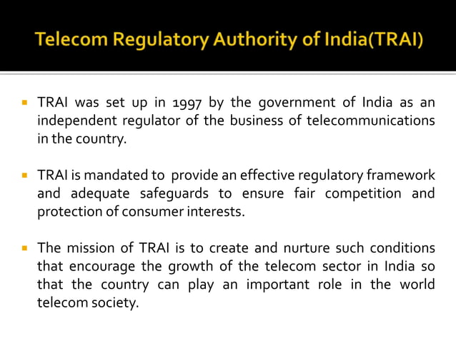 Regulatory framework of telecommunication | PPTX