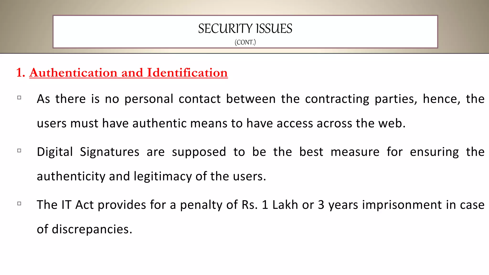 Regulatory Framework of E-Commerce | PPTX