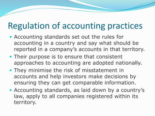 Regulatory framework for accounting standards | PPTX