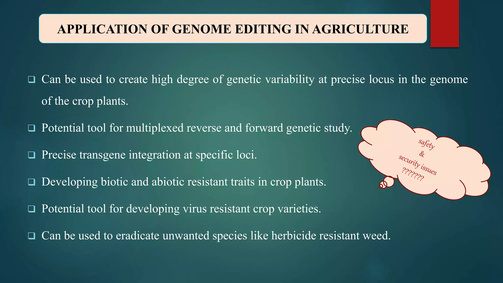 Regulatory framework for genome edited crops in india | PPT