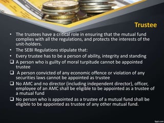 Regulatory framework of mutual funds | PPTX
