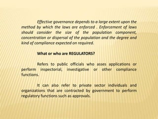 Regulatory Function and Processes | PPTX