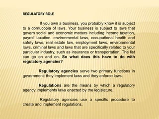 Regulatory Function and Processes | PPTX