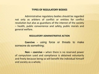 Regulatory Function and Processes | PPTX