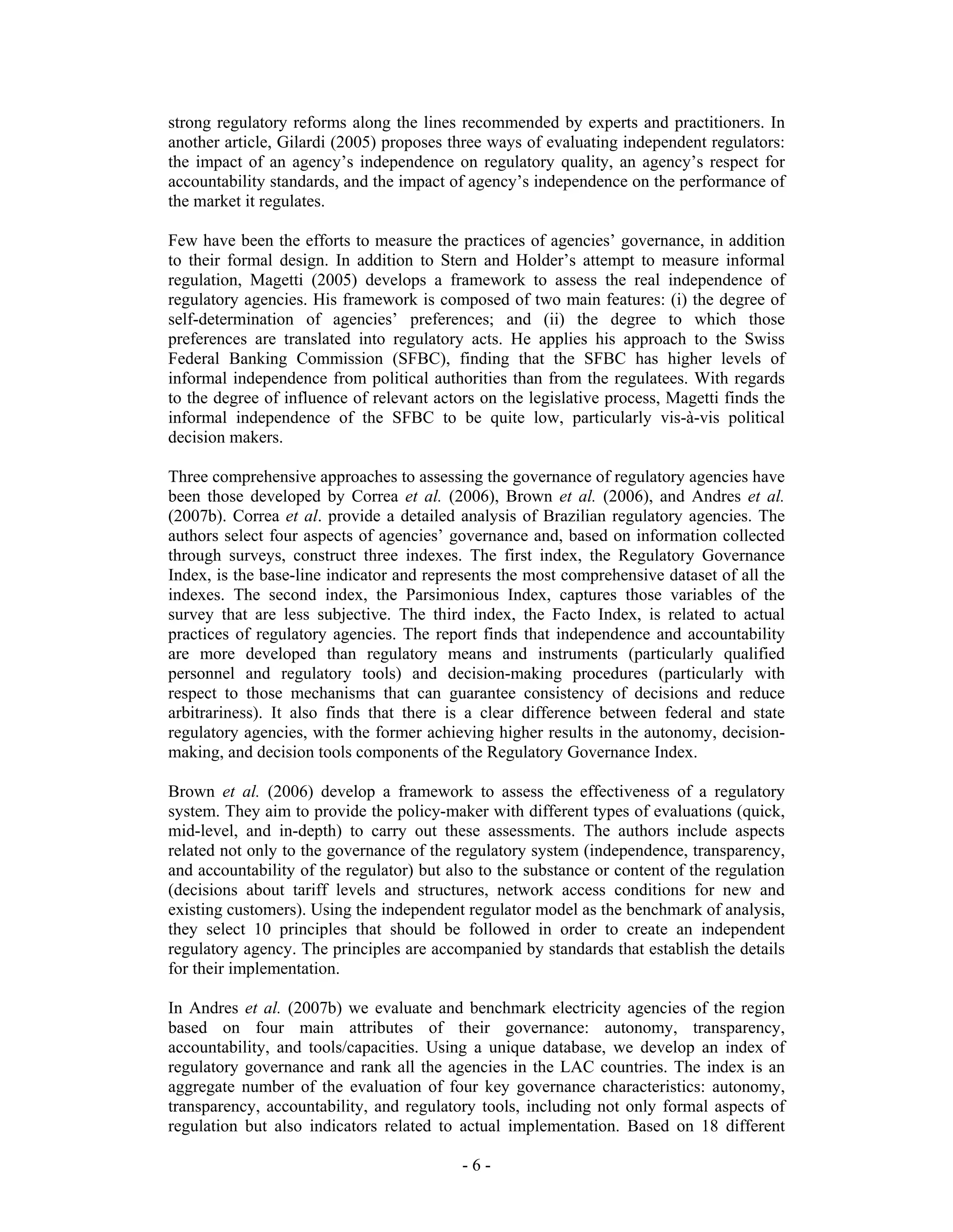 Regulatory Governance and Sector Performance: Methodology and ...