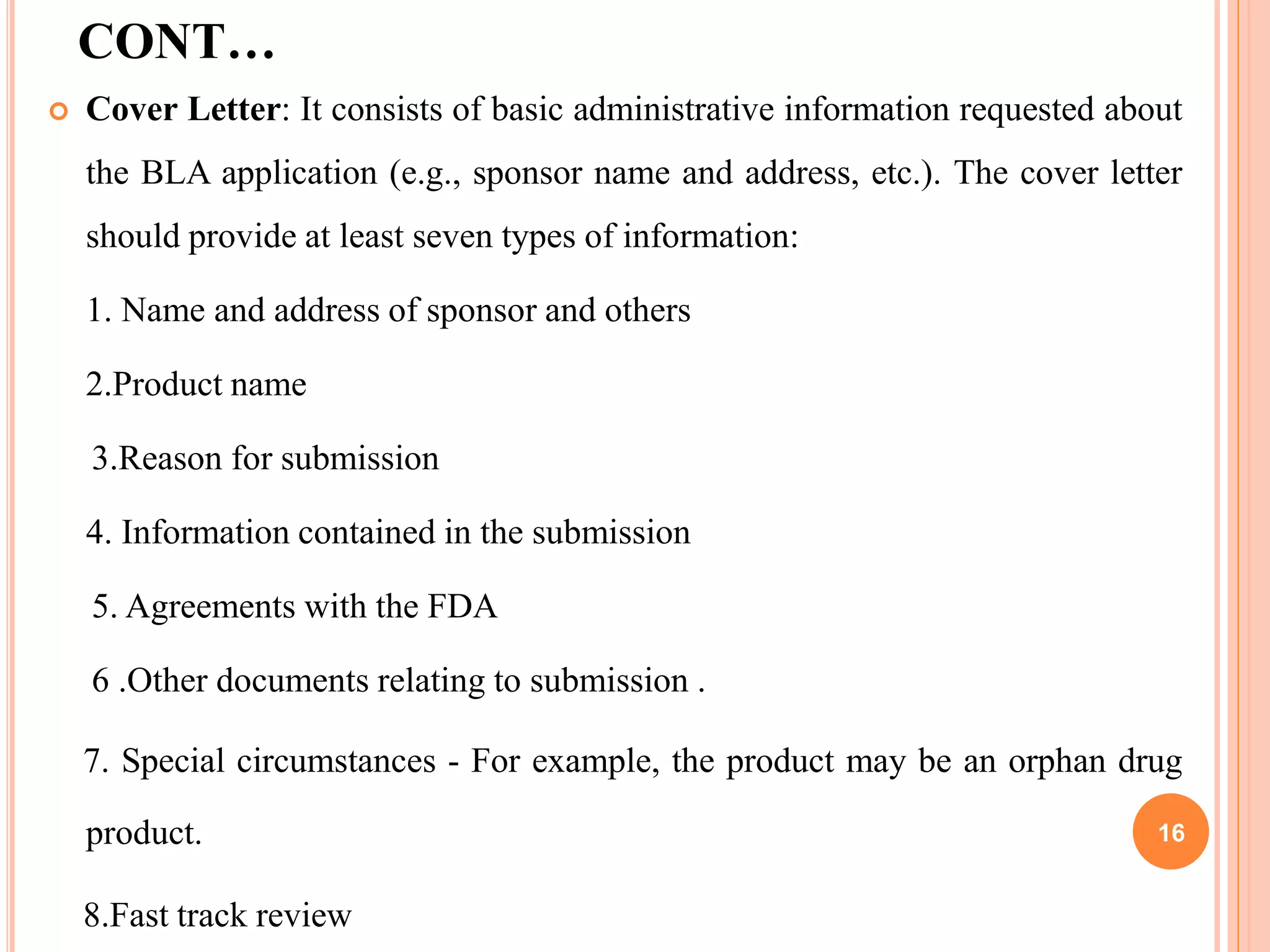 Regulatory guidance and guidelines for filing and approval for ...