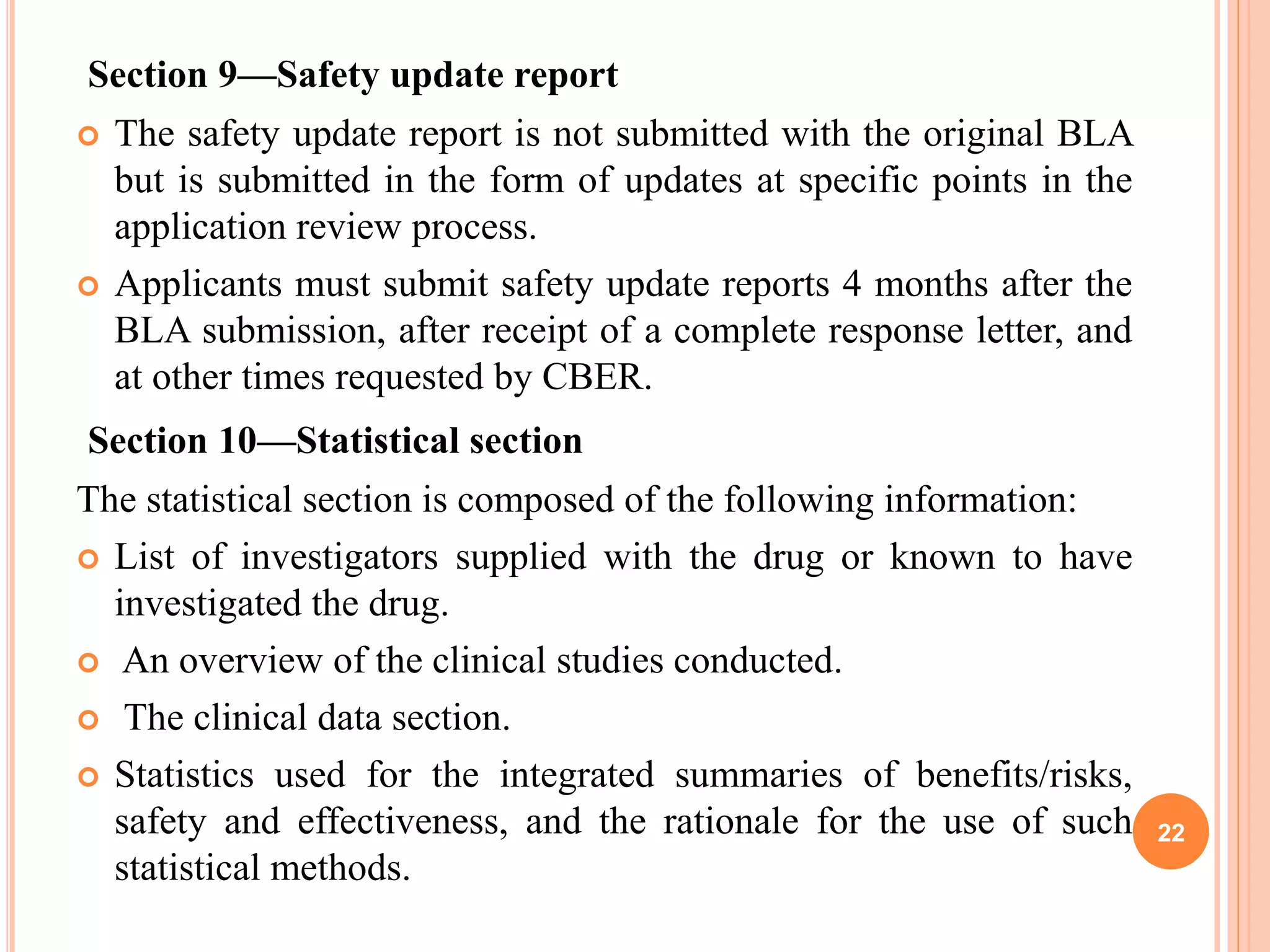 Regulatory guidance and guidelines for filing and approval for ...