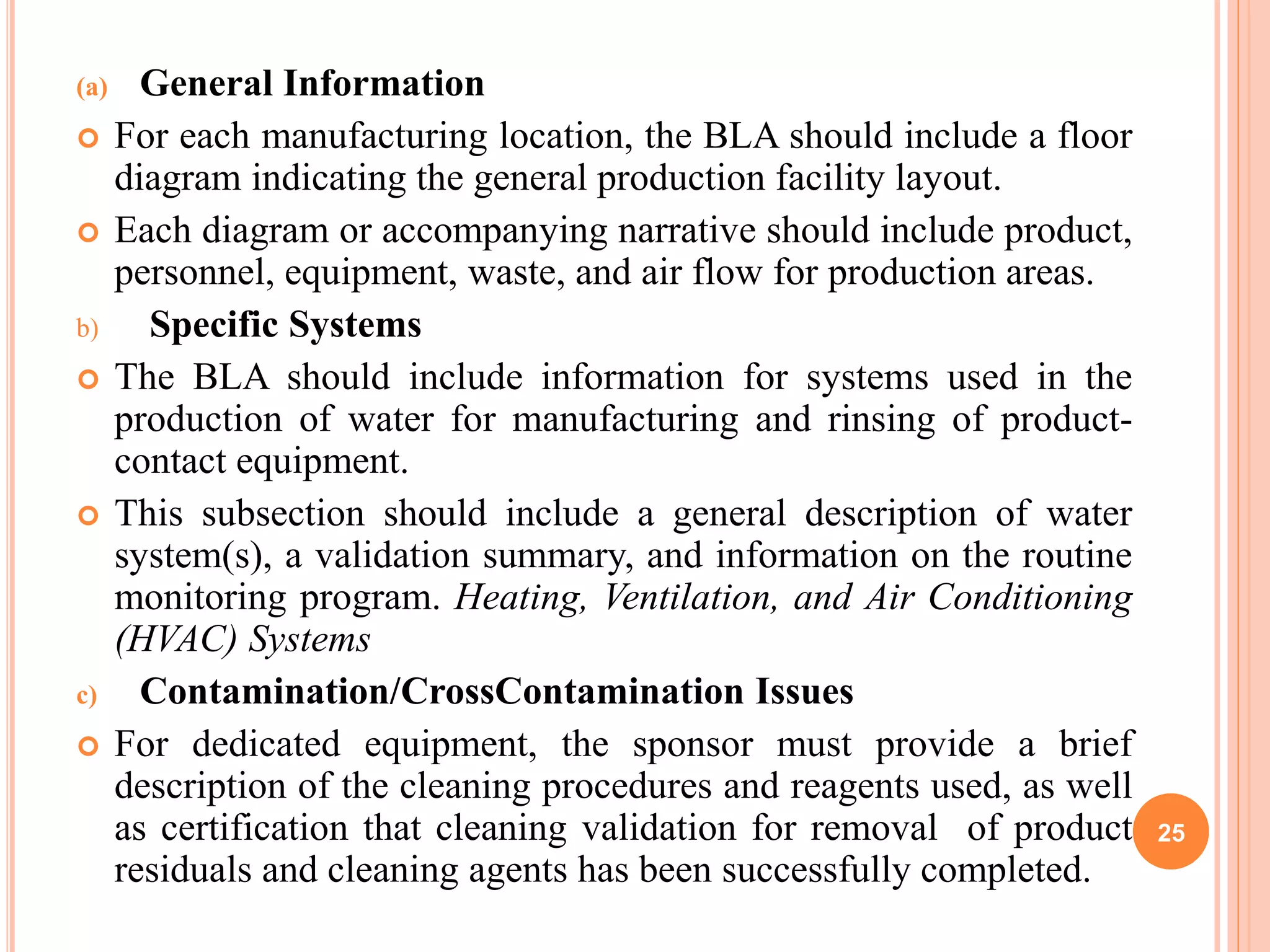 Regulatory guidance and guidelines for filing and approval for ...
