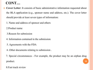 Regulatory guidance and guidelines for filing and approval for ...