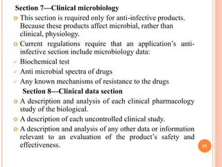 Regulatory guidance and guidelines for filing and approval for ...