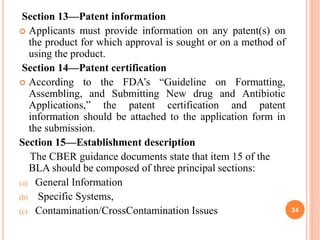 Regulatory guidance and guidelines for filing and approval for ...