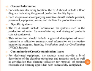 Regulatory guidance and guidelines for filing and approval for ...