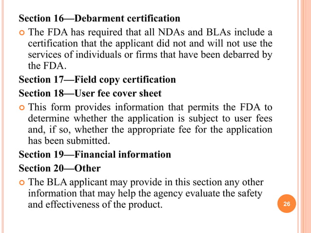 Regulatory guidance and guidelines for filing and approval for ...