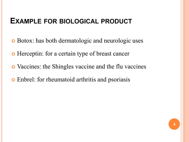 Regulatory guidance and guidelines for filing and approval for biologics | PPTX