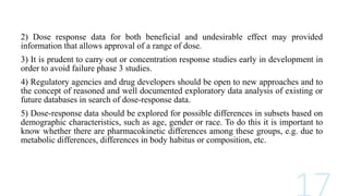 E4 GUIDELINE DOSE RESPONSE INFORMATION TO SUPPORT DRUG REGISTRATION | PPTX
