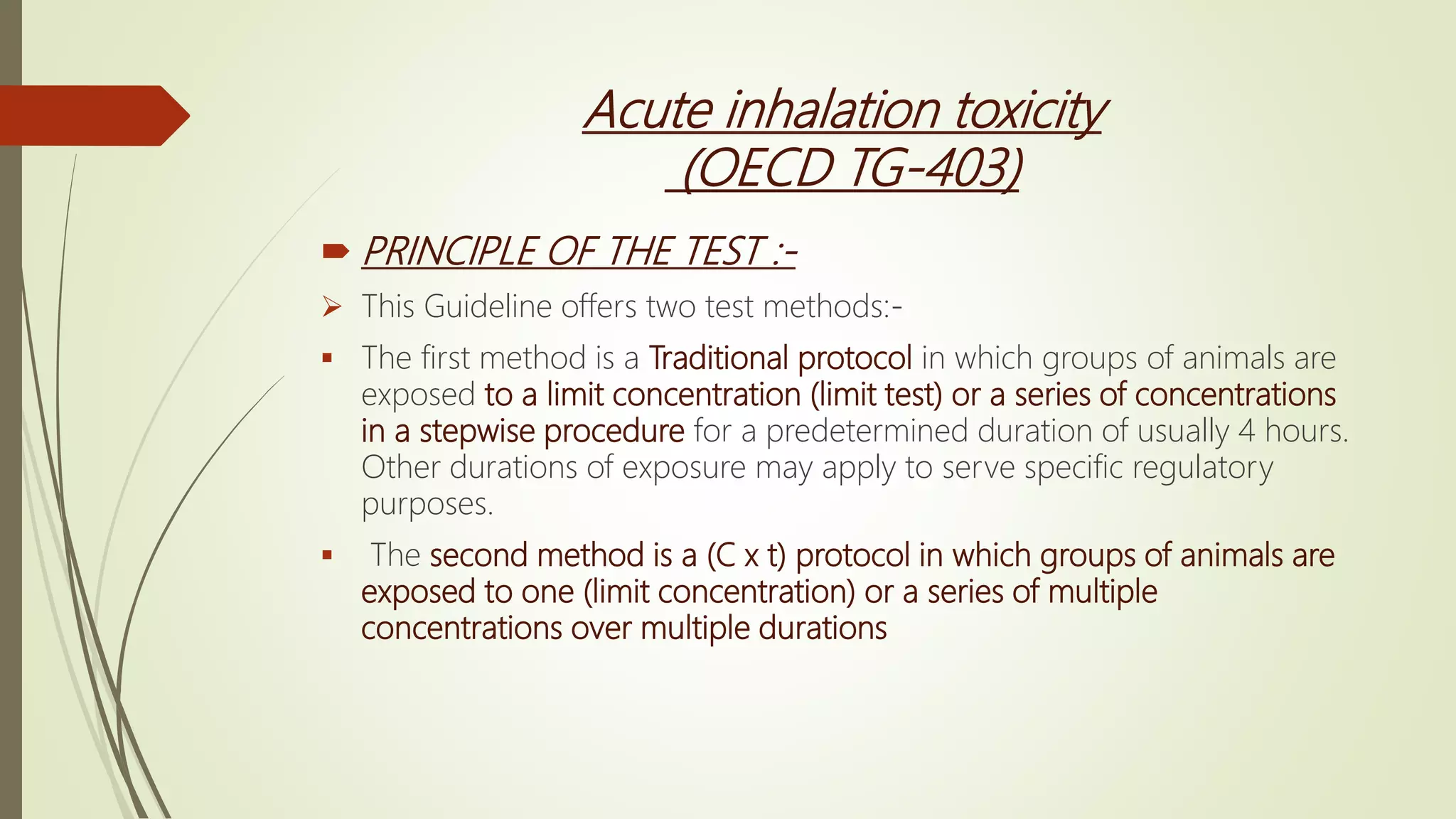 Regulatory guidelines for conducting toxicity studies | PPTX