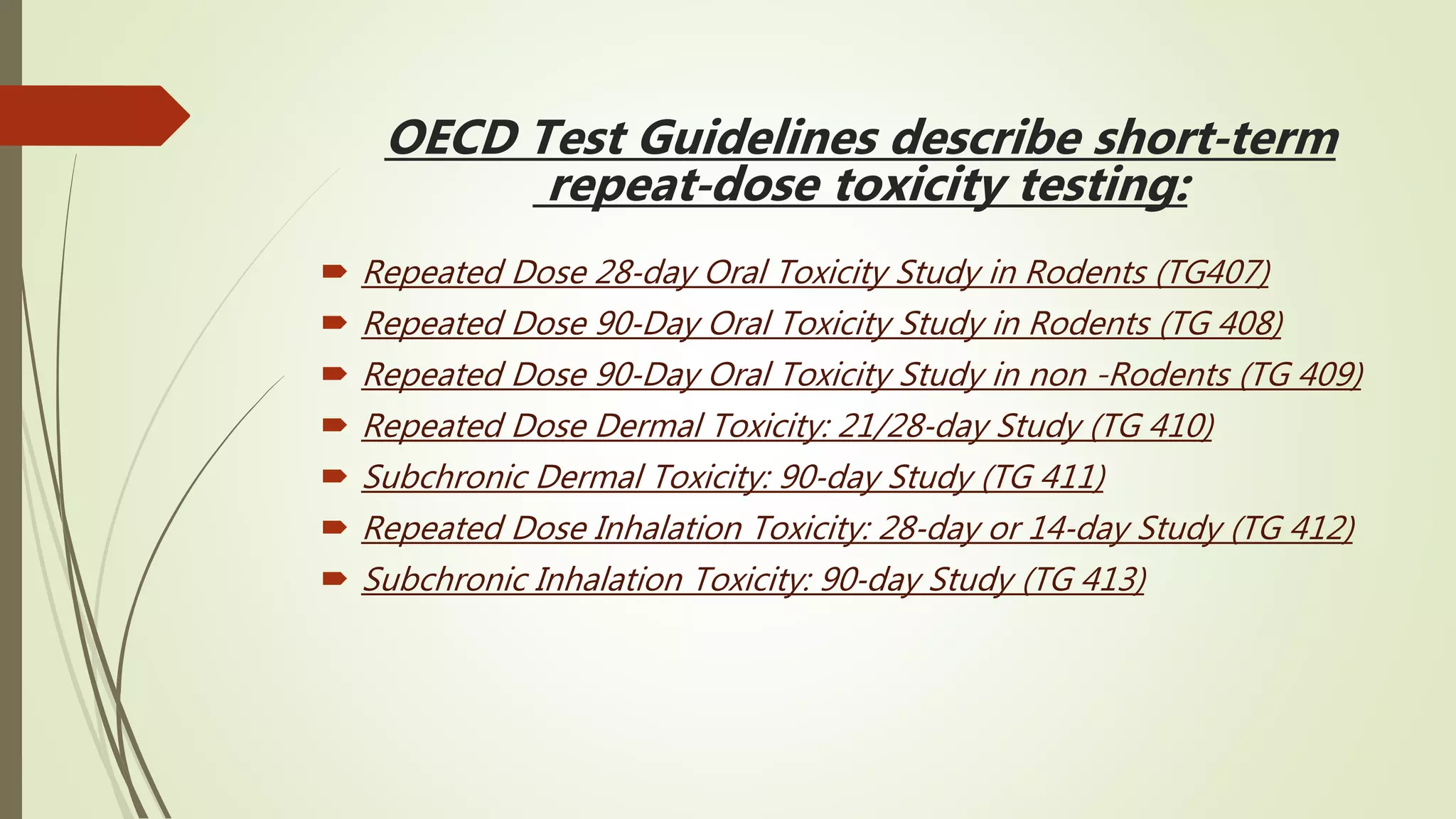 Regulatory guidelines for conducting toxicity studies | PPTX | Skin and Dermatology | Diseases ...