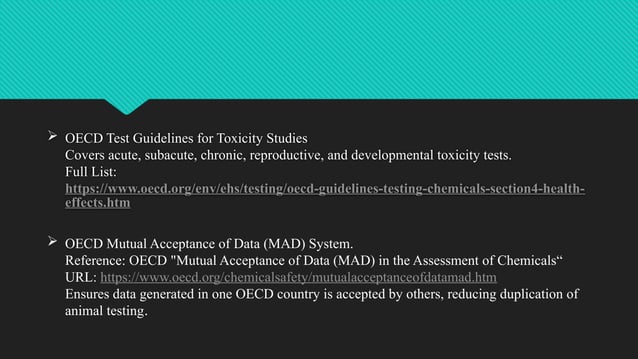 Regulatory guidelines for Conducting Toxicity studies OECD | PPTX