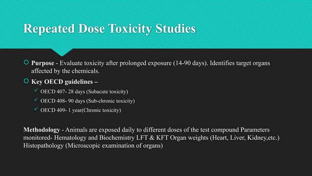 Regulatory guidelines for Conducting Toxicity studies OECD | PPTX
