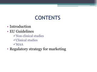 Regulatory guidelines for the development of biologics in | PPTX