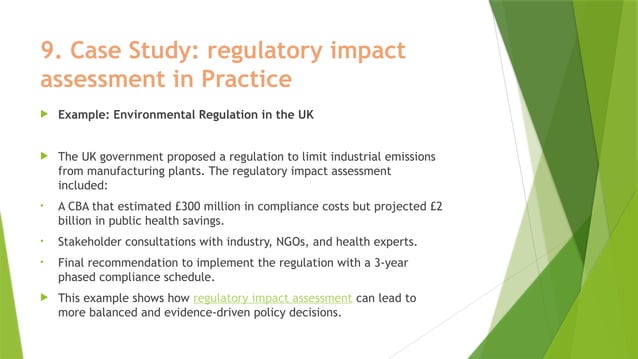 Regulatory Impact Assessment (RIA) PPT Document | PPTX