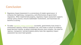Regulatory Impact Assessment (RIA) PPT Document | PPTX