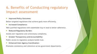Regulatory Impact Assessment (RIA) PPT Document | PPTX