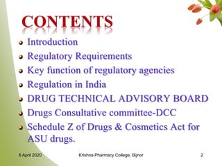 Regulatory issues regulations in india asu | PPTX