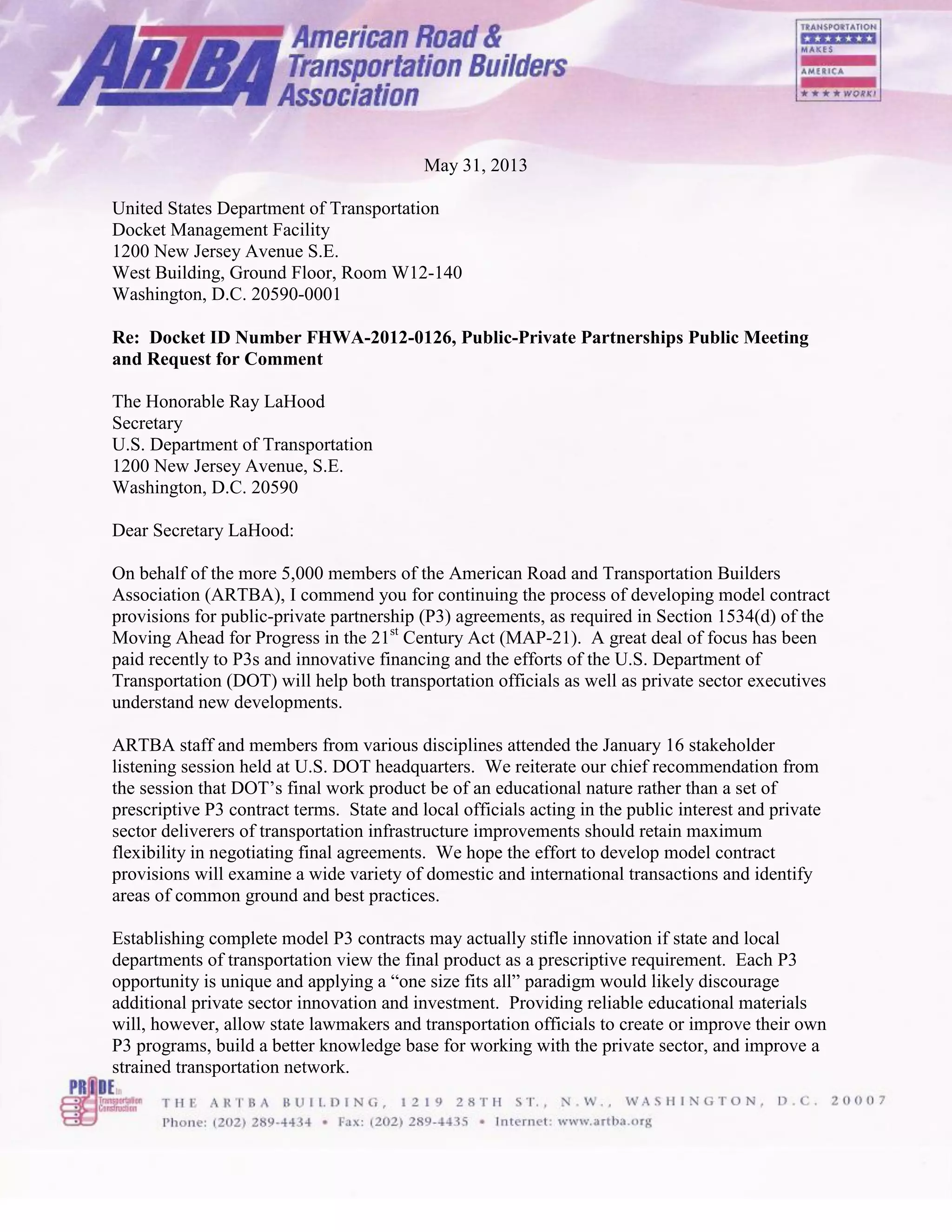 05/31: Model P3 Contract Recommendations | PDF
