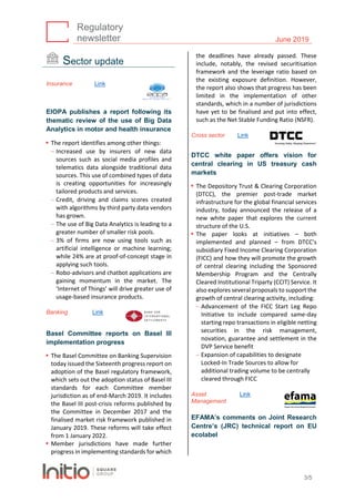 Regulatory newsletter june 2019 - Initio | PDF