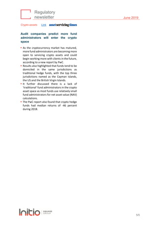 Regulatory newsletter june 2019 - Initio | PDF