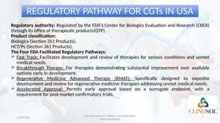 REGULATORY PATHWAYS FOR CELL ANS GENE THERAPY-1[1].pptx