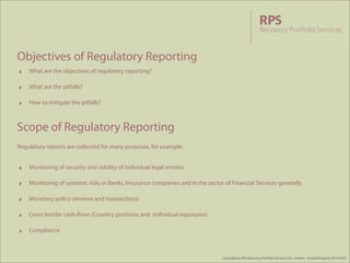 Regulatory Reporting - Best Practices | PDF
