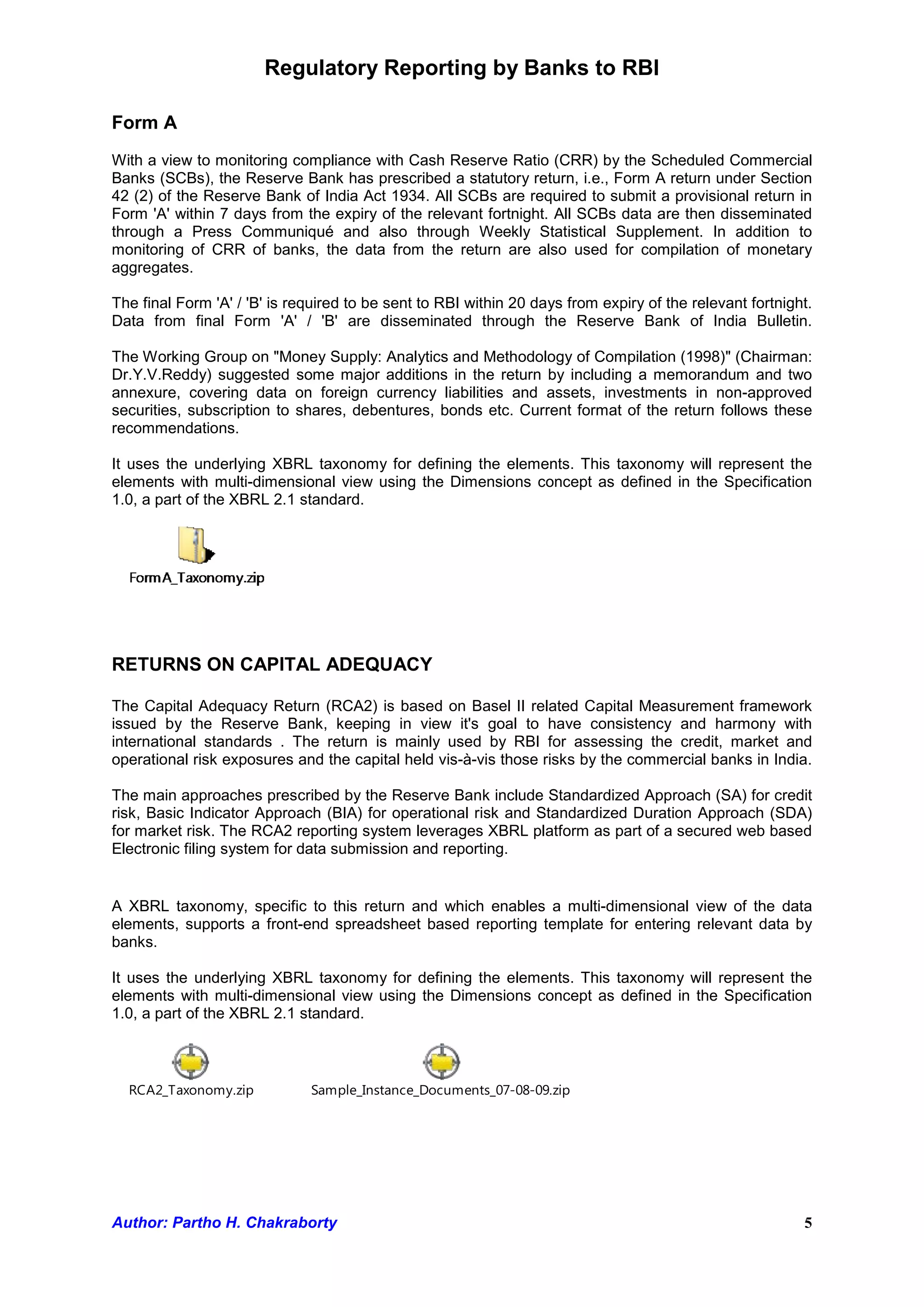 Regulatory reporting by banks to rbi | PDF