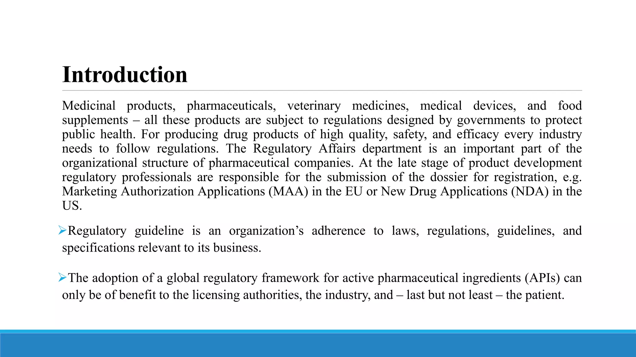 Regulatory requirements for API and Biologics | PPTX