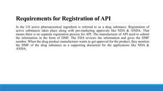 Regulatory requirements for API and Biologics | PPTX