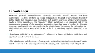 Regulatory requirements for API and Biologics | PPTX