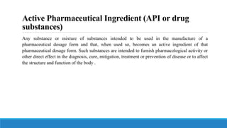 Regulatory requirements for API and Biologics | PPTX