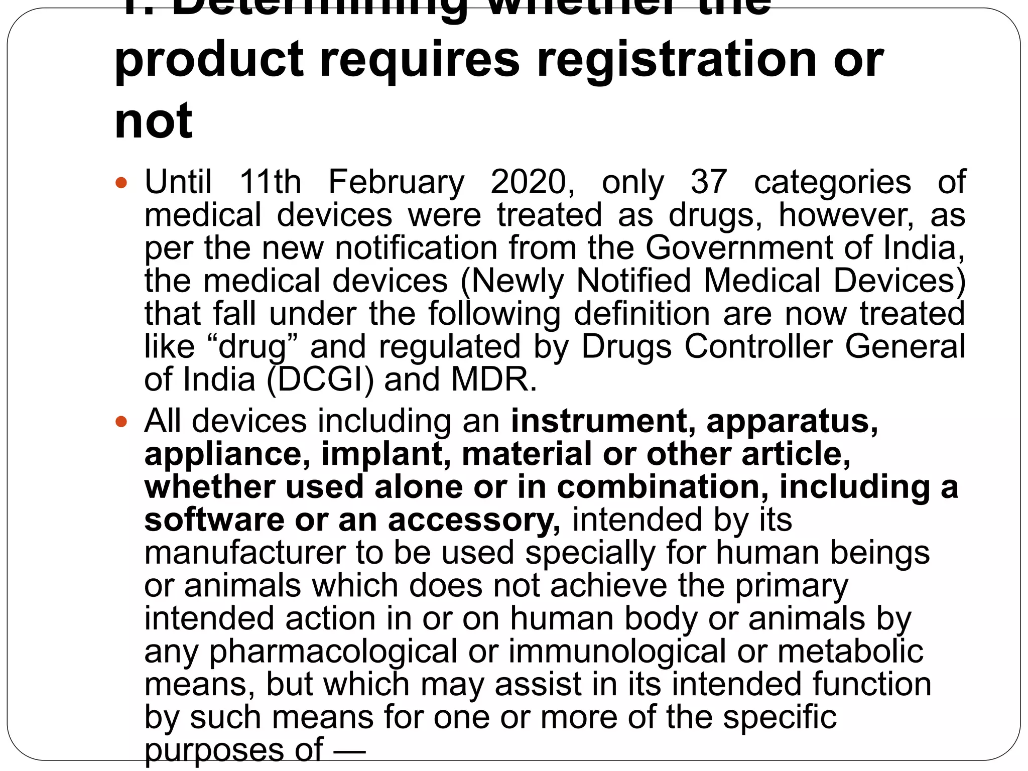 Regulatory requirement and approval procedure for medical devices | PPTX