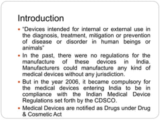 Regulatory requirement and approval procedure for medical devices | PPTX